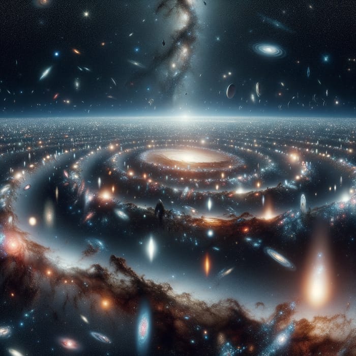 Vast Three-Dimensional Space with Galaxies and Quasars | AI Art ...