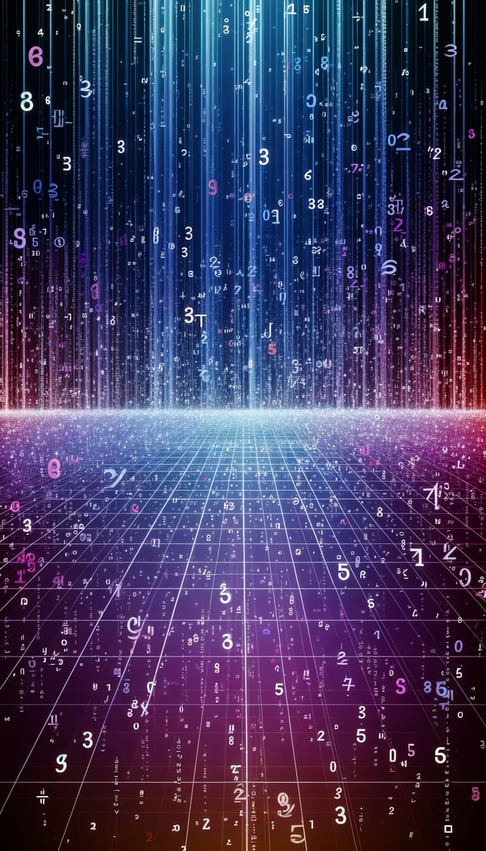 Matrix Inspired Background with Violet to Blue Gradient | AI Art ...