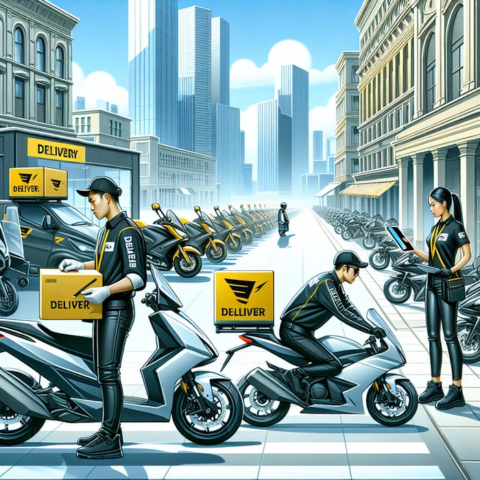 Motorcycle Logistics | Urban Delivery Services | AI Art Generator ...