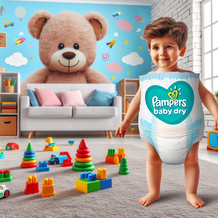 Cute 9-Year-Old in Pampers Baby Dry Diapers | Infantil Joyful Moments ...
