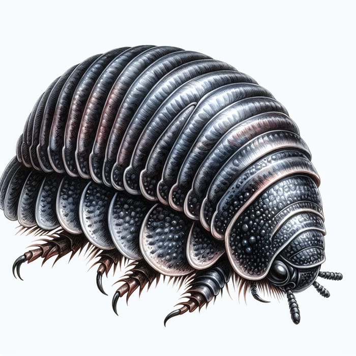Realistic Watercolor Illustration of Pill-Bug | AI Art Generator | Easy ...