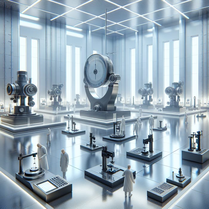 Modern Metrology Scene | High-Tech Lab Imagery | AI Art Generator | Easy-Peasy.AI