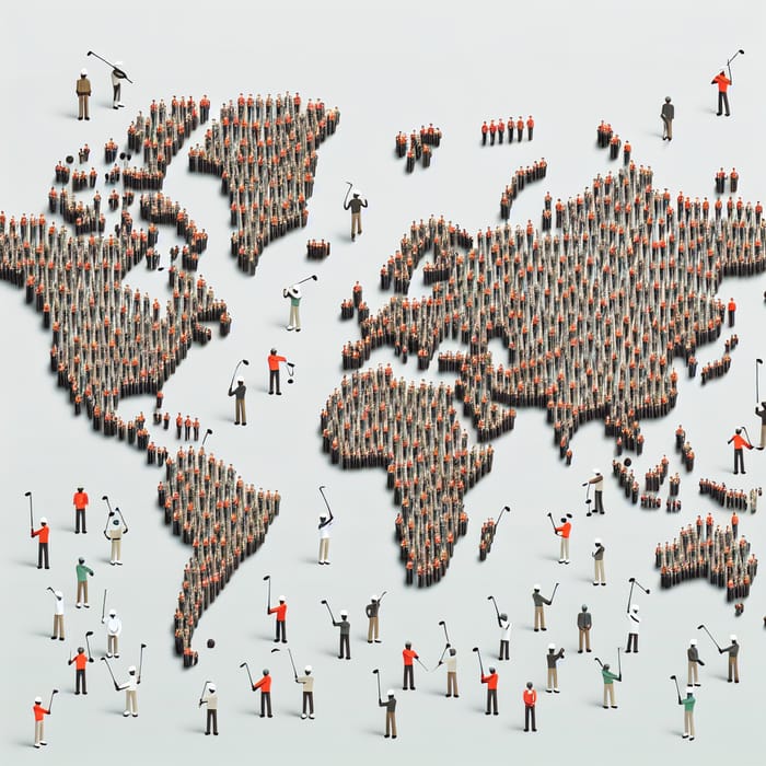 Global Golf Players Distribution Worldwide | AI Art Generator | Easy ...