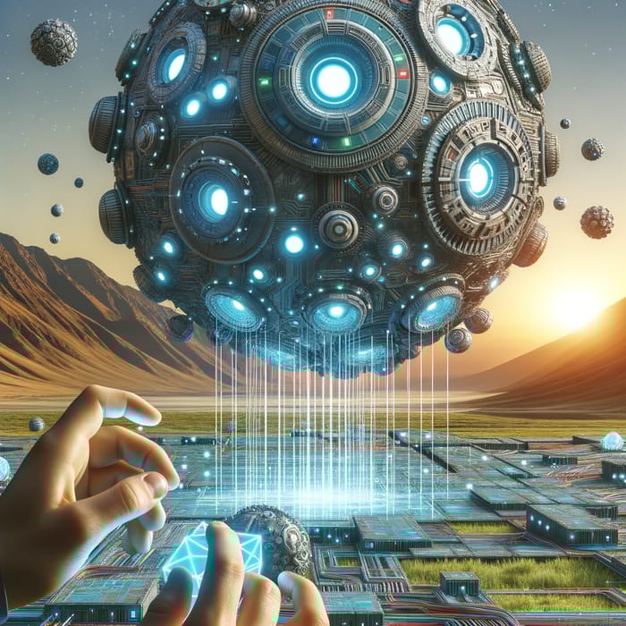 Gigantic Technological Game Board for Terrain Shifting | AI Art ...