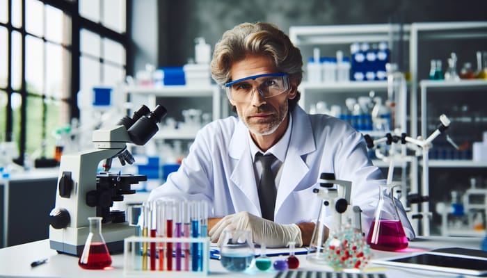 Professor in Modern Laboratory | AI Art Generator | Easy-Peasy.AI