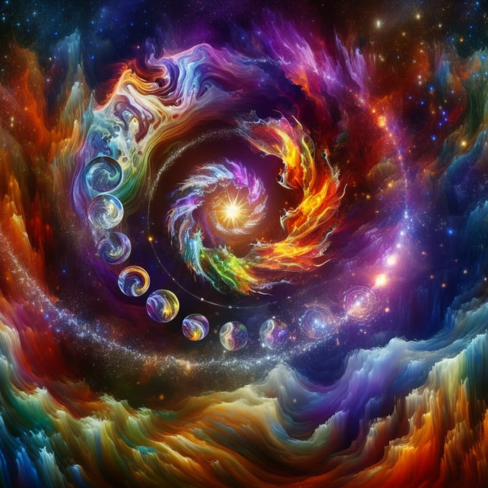 Rebirth in Abstract Art - Eternal Transformation | AI Art Generator ...