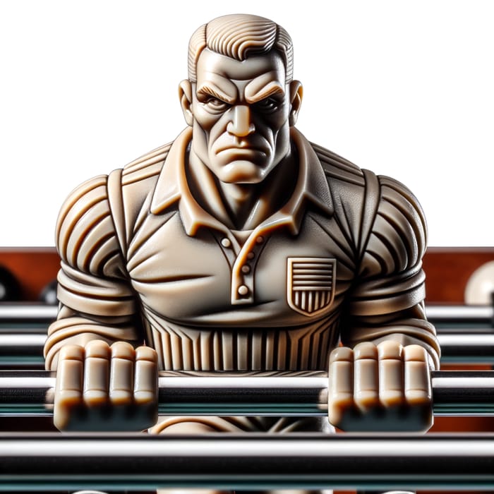 Aggressive Foosball Player: A Mean Look | AI Art Generator | Easy-Peasy.AI