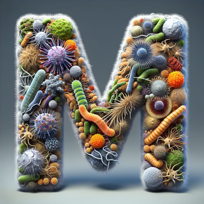 Incredible Microscopic M Formed by Diverse Organisms | AI Art Generator ...
