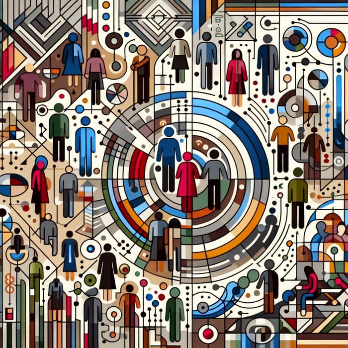 Abstract Sociology - Diverse Interactions in Society | AI Art Generator ...