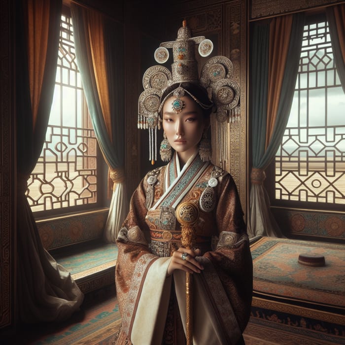 Mongolian Queen: A Regal Example of Medieval Splendor | AI Art ...