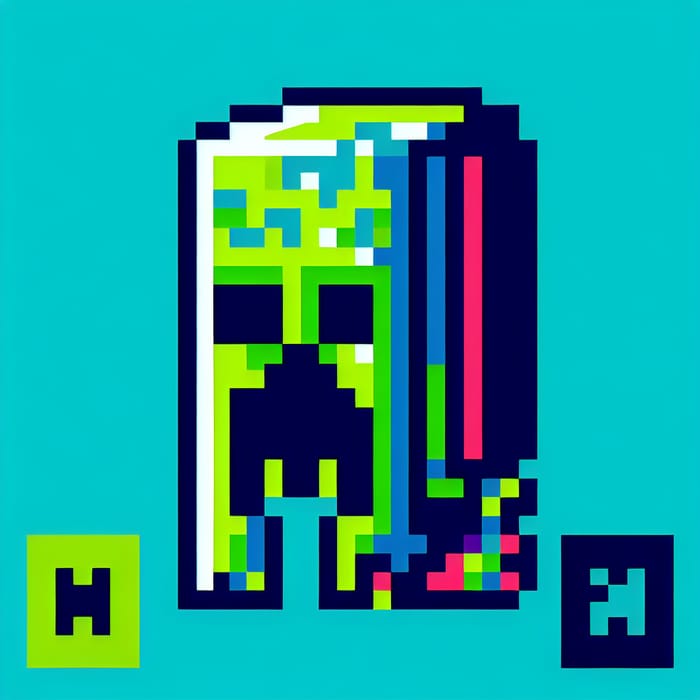 Pixel Art Minecraft Logo Inspired Design | AI Art Generator | Easy-Peasy.AI