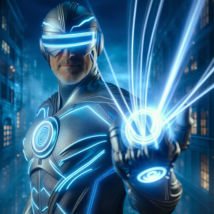 Lazerman: The Laser-Powered Superhero | AI Art Generator | Easy-Peasy.AI