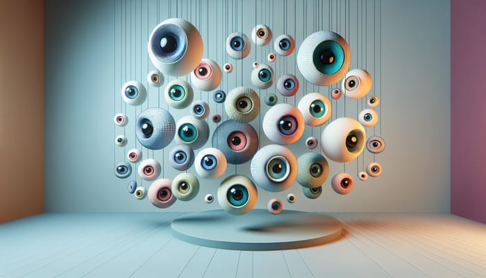 Mesmerizing 3D Abstract Eyes Collection Hanging | Intriguing Vision ...