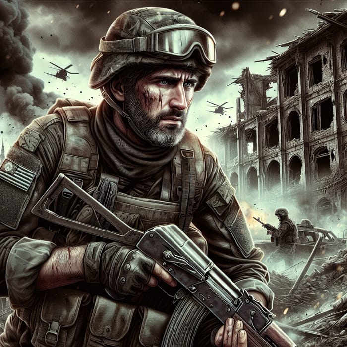 Courageous Russian Soldier in Chechen War | AI Art Generator | Easy ...