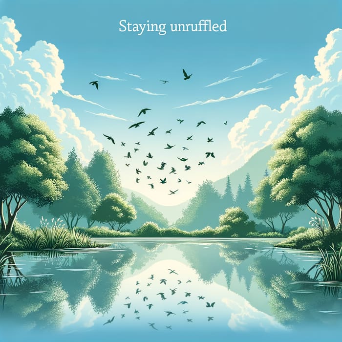 Tranquil Beauty: Serene Scene Staying Unriffled | AI Art Generator ...
