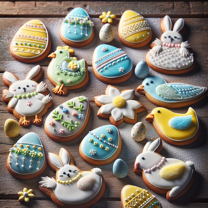 Delicious Easter Gingerbread Cookies Collection | AI Art Generator ...