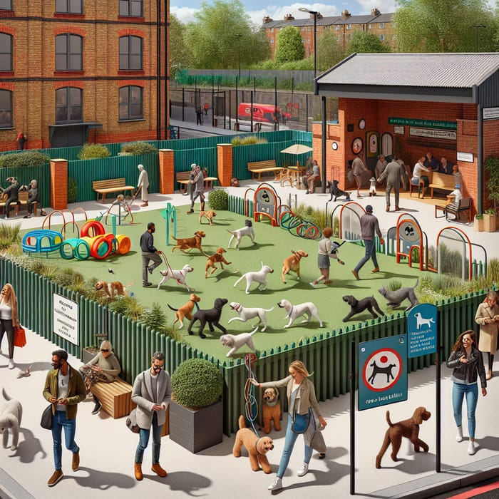 Dog-Friendly Exercise Areas in East London | Playful Dog Park | AI Art ...