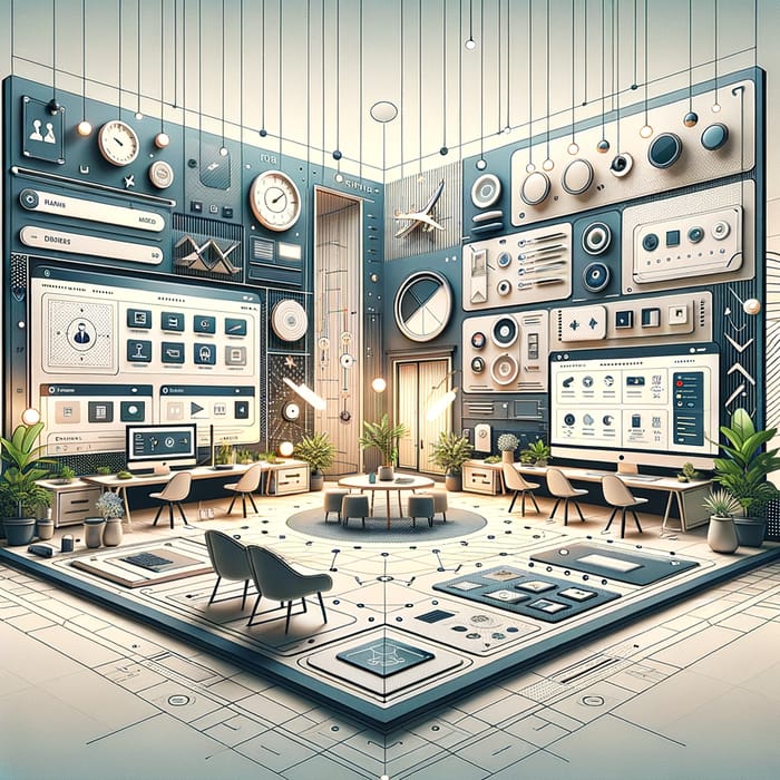 Meticulously Designed Modern Interior UI/UX Template | AI Art Generator ...