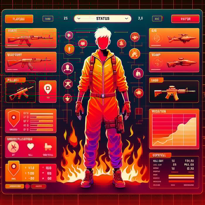 Free Fire Status - Battle Royale Game Screen | AI Art Generator | Easy ...