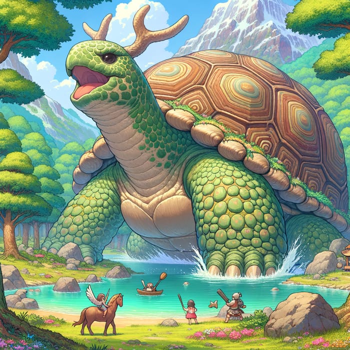 Draw a Giant Turtle - Incredible Illustration | AI Art Generator | Easy ...
