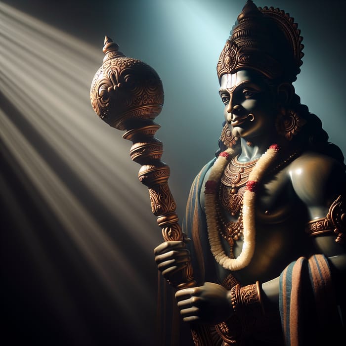 Lord Hanuman: The Majestic Deity with Mace | AI Art Generator | Easy ...
