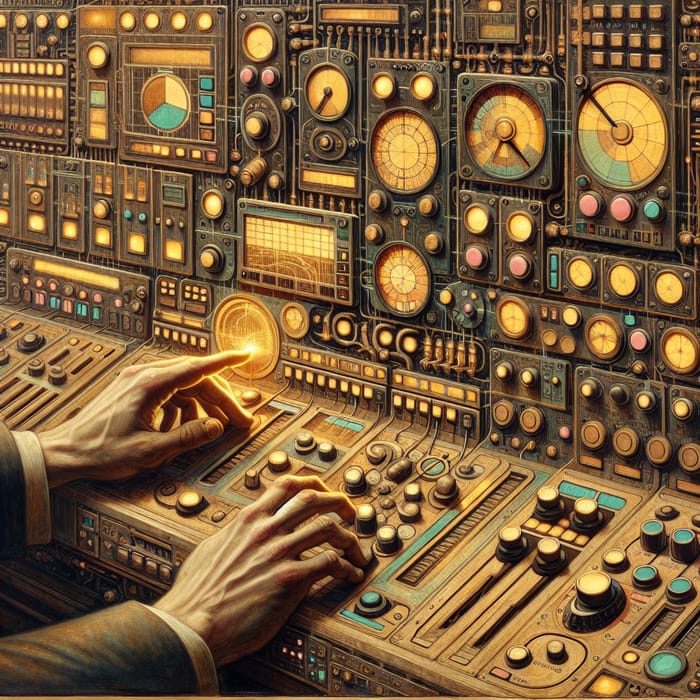 Human-Machine Interface Painting by Morne | AI Art Generator | Easy ...