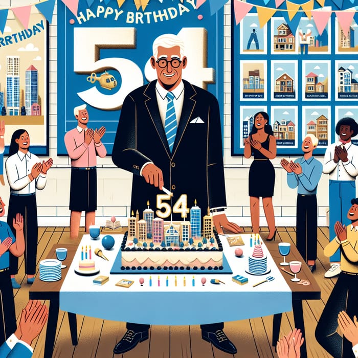Happy 54th Birthday to the Real Estate Manager | AI Art Generator ...