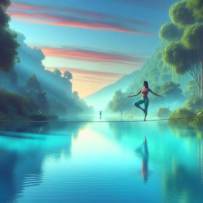 Achieving Inner Peace: A Serene Landscape Symbolizing Tranquility and ...