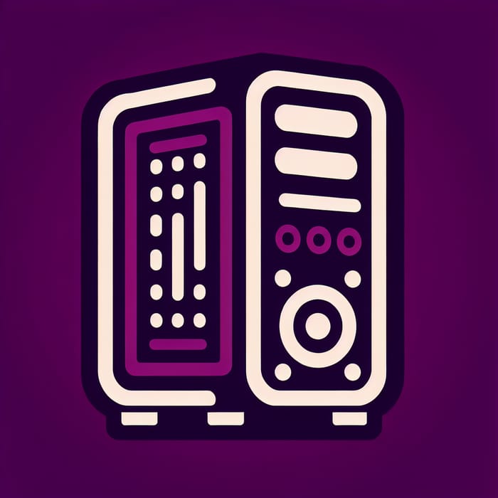 Purple Computer Case Icon | Sleek Design | AI Art Generator | Easy-Peasy.AI