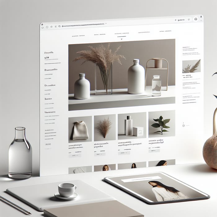 Shop Minimalist Online Store for Stylish Products | AI Art Generator ...