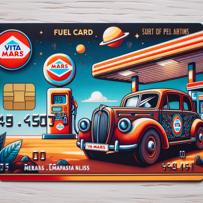 Vita Mars Fuel Card | Car & Petrol Station Illustration | AI Art ...
