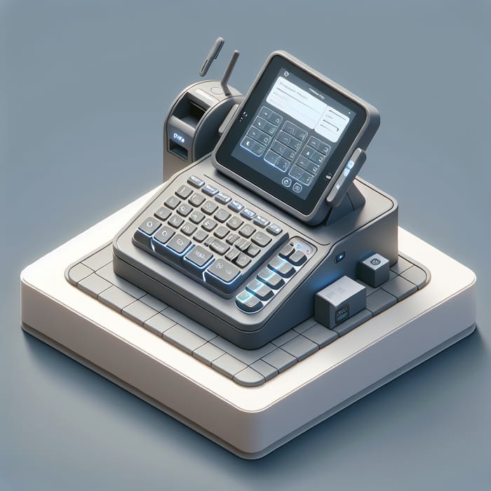 PAX A35 POS System Isometric View for Enhanced Visual Experience | AI ...