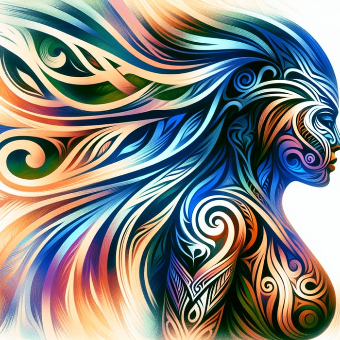Maori Goddess of Humankind: Powerful Representation in Vibrant Colors ...