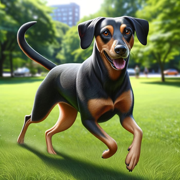 Meet Loona: The Energetic Medium-Sized Heel Hound | AI Art Generator ...