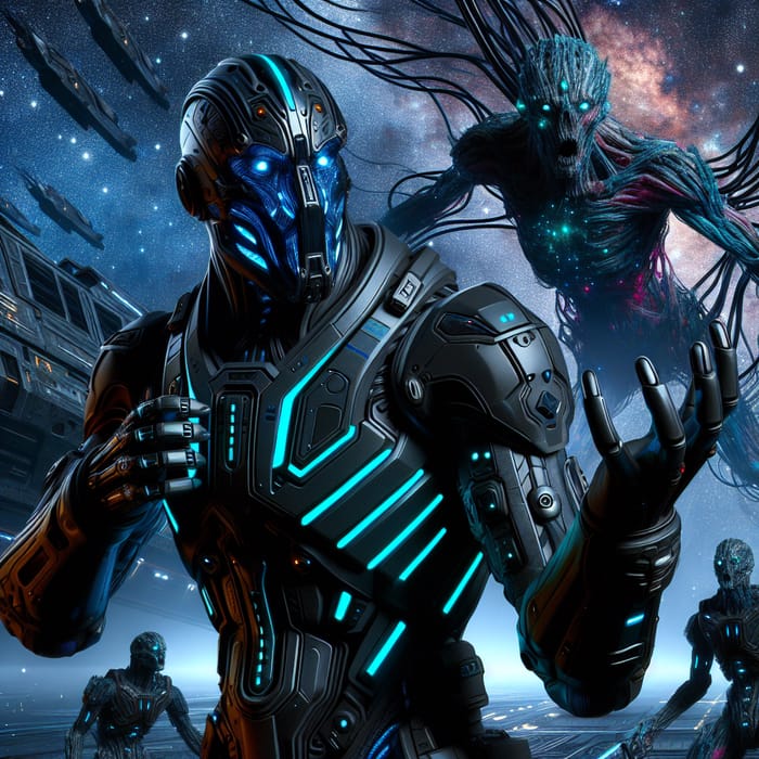 Galactic Showdown: Mass Effect vs Dead Space | AI Art Generator | Easy ...