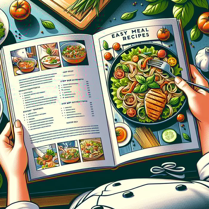 Easy Meal Recipes | Simple Cookbook Inspiration | AI Art Generator | Easy-Peasy.AI