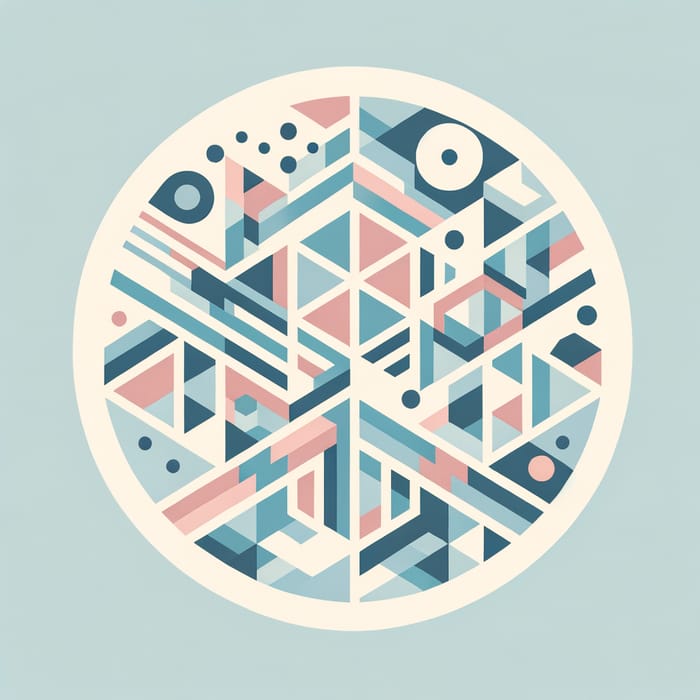 Abstract Geometric Logo Design | Pastel Shapes | AI Art Generator ...