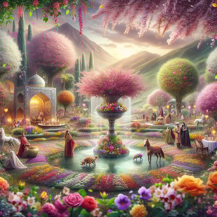 Dreamy Spring in Iran for Nowruz Celebration | AI Art Generator | Easy ...