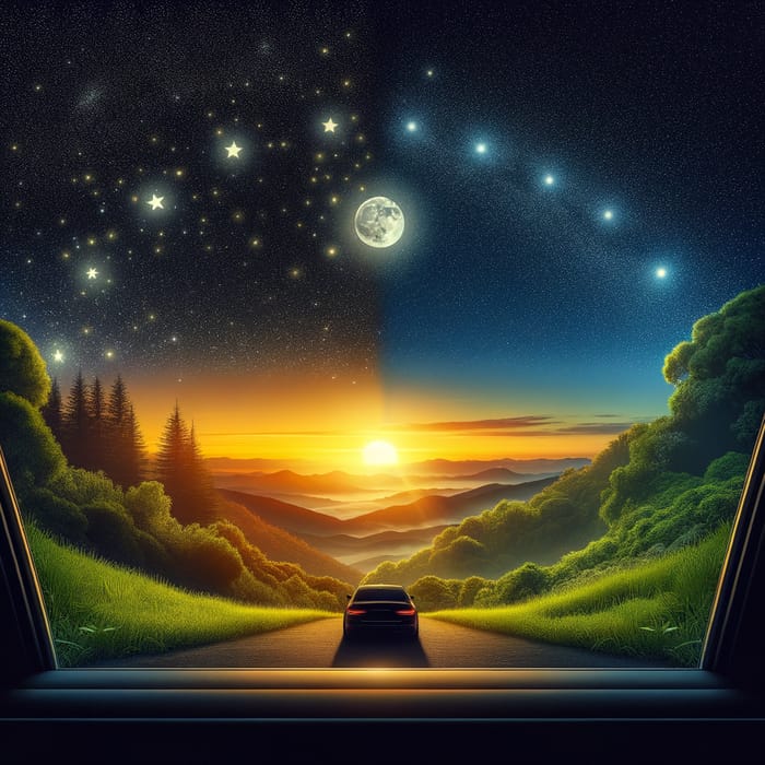 Amazing Night to Day Live Wallpaper | AI Art Generator | Easy-Peasy.AI