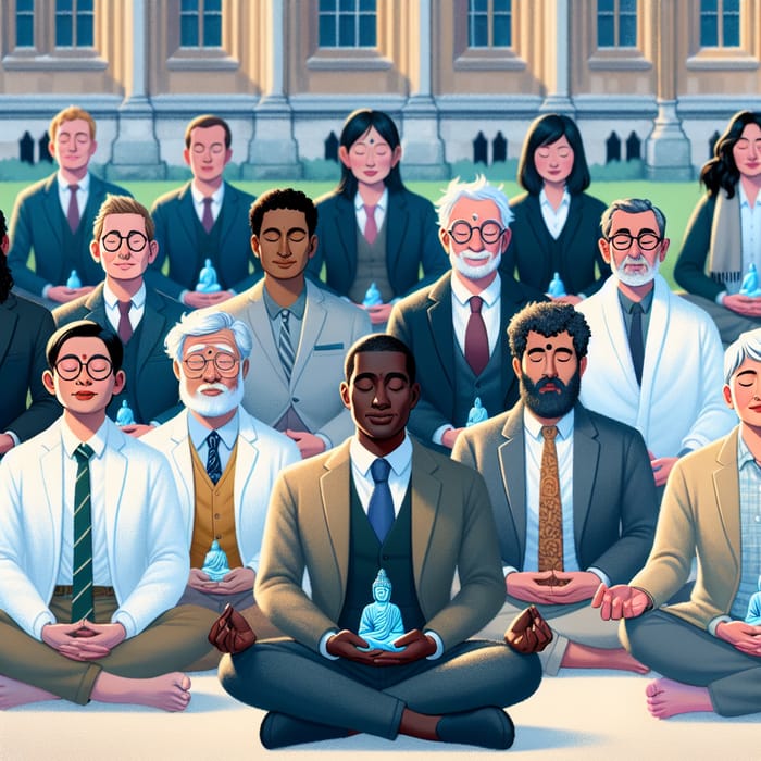 Professors Meditating at Oxford University | AI Art Generator | Easy ...