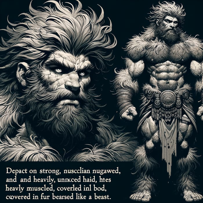 Enkidu - Powerful Mesopotamian Character | AI Art Generator | Easy-Peasy.AI