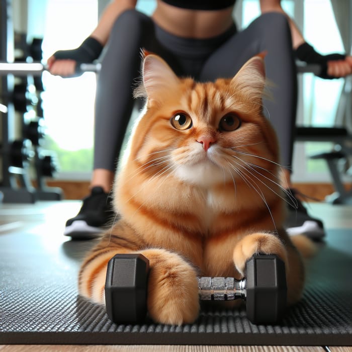 A Cat in the Gym: Fitness Fun | AI Art Generator | Easy-Peasy.AI