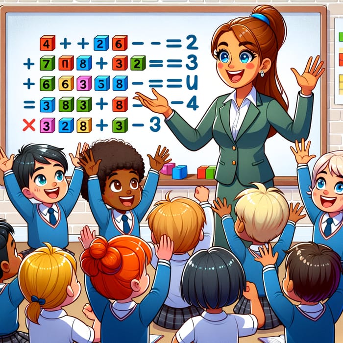 Playful Math Lesson with Children of Diverse Descents | AI Art ...