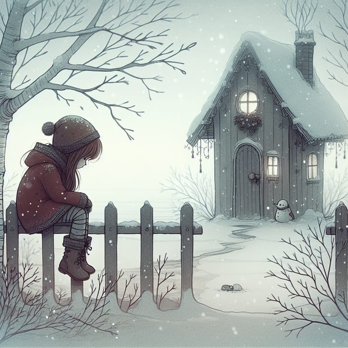 Sad Winter Scene Without You - Missing You in the Cold | AI Art ...