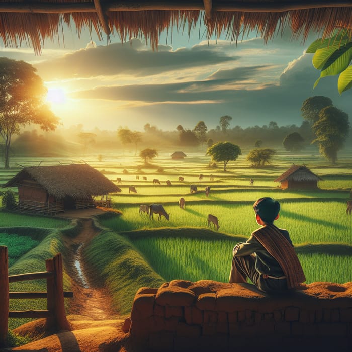 Capturing a Boy's Reaction to the Beauty of the Village | AI Art ...