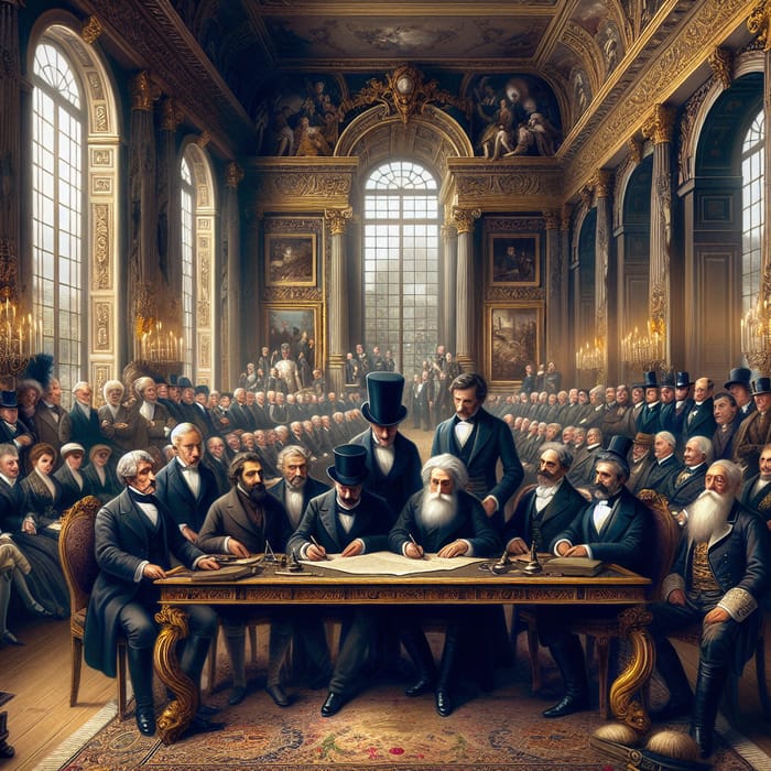 Signing of the Treaty of Versailles - Historic Moment | AI Art ...