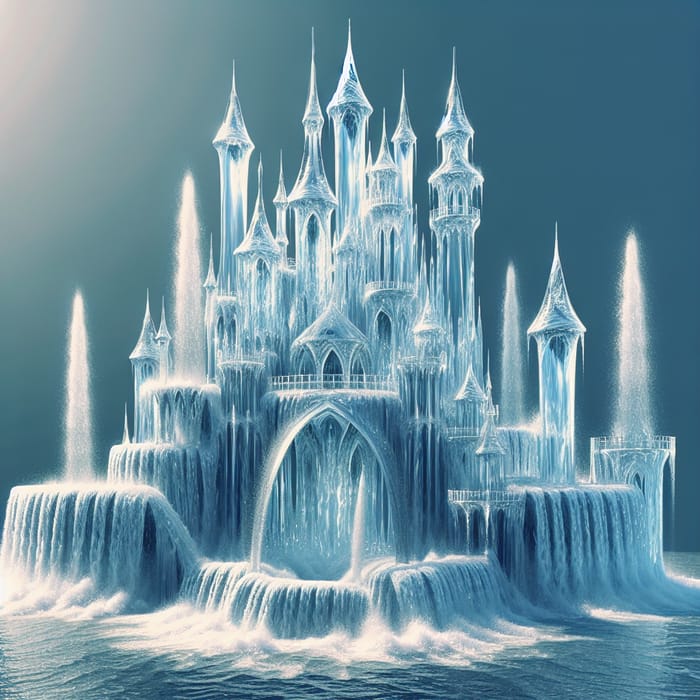 Enchanting Water Castle: A Spectacular Vision | AI Art Generator | Easy ...