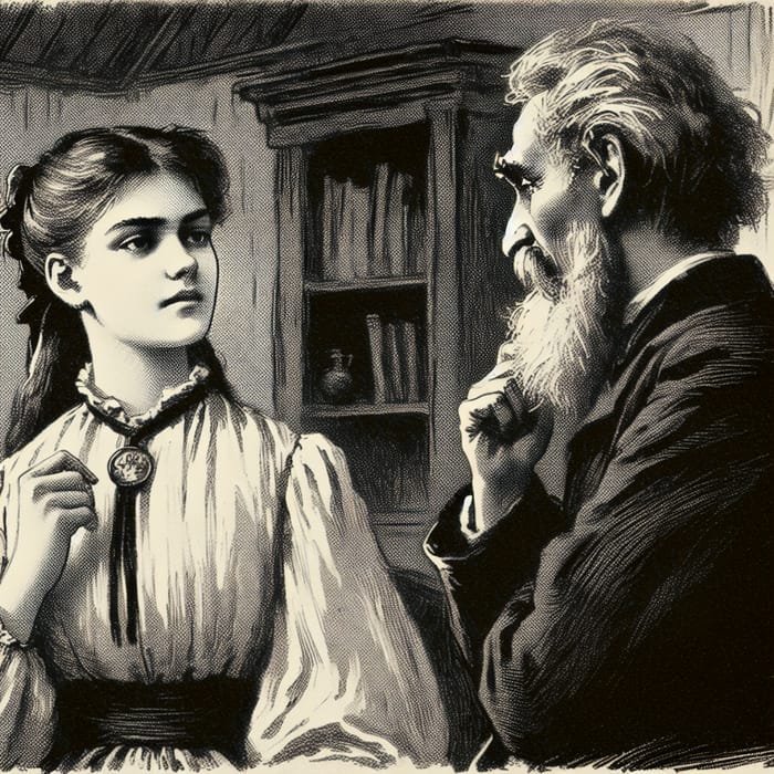 Nastasya Petrovna and Chichikov: Philosophical Conversation on the Value of a Soul | AI Art ...