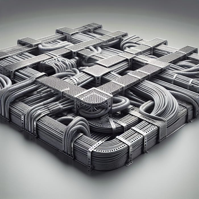 Flanged Perforated Cable Tray with Efficient Cable Management | AI Art ...