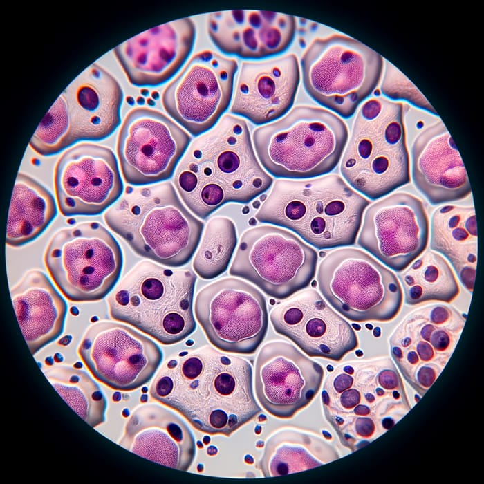 Canine and Feline Lymphoma Cells Under Microscope | AI Art Generator ...